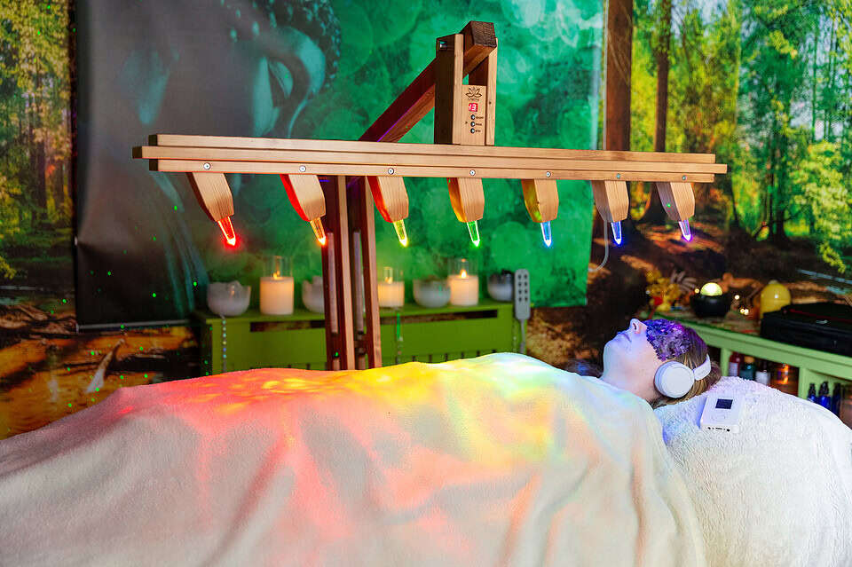 Chakra crystal light therapy bed with Reiki in East Kilbride